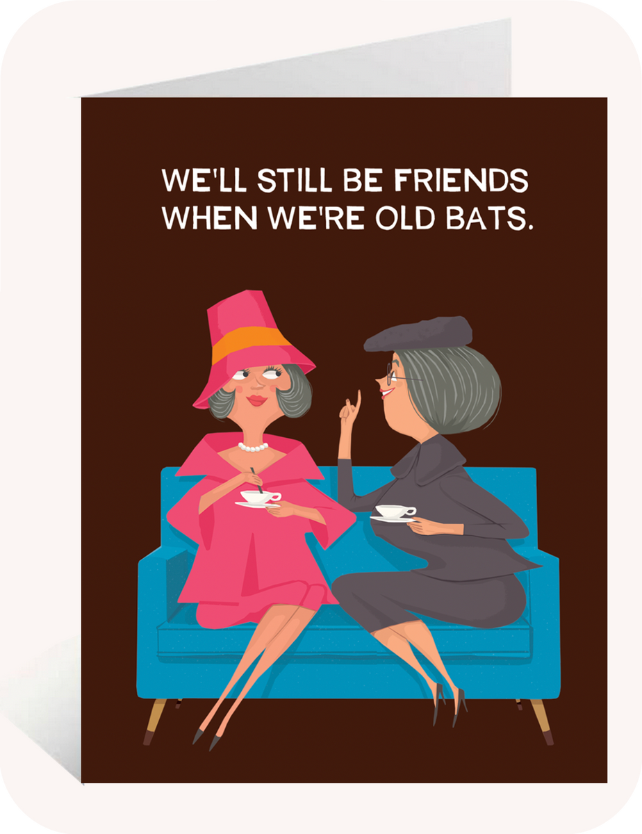 Funny card for best friends, bffs, best friends forever. Birthday too ...